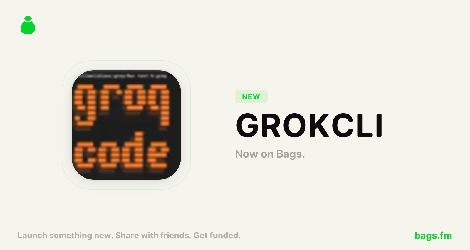 $GROKCLI on Bags