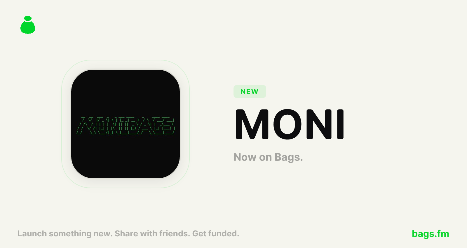 $MONI on Bags | Bags