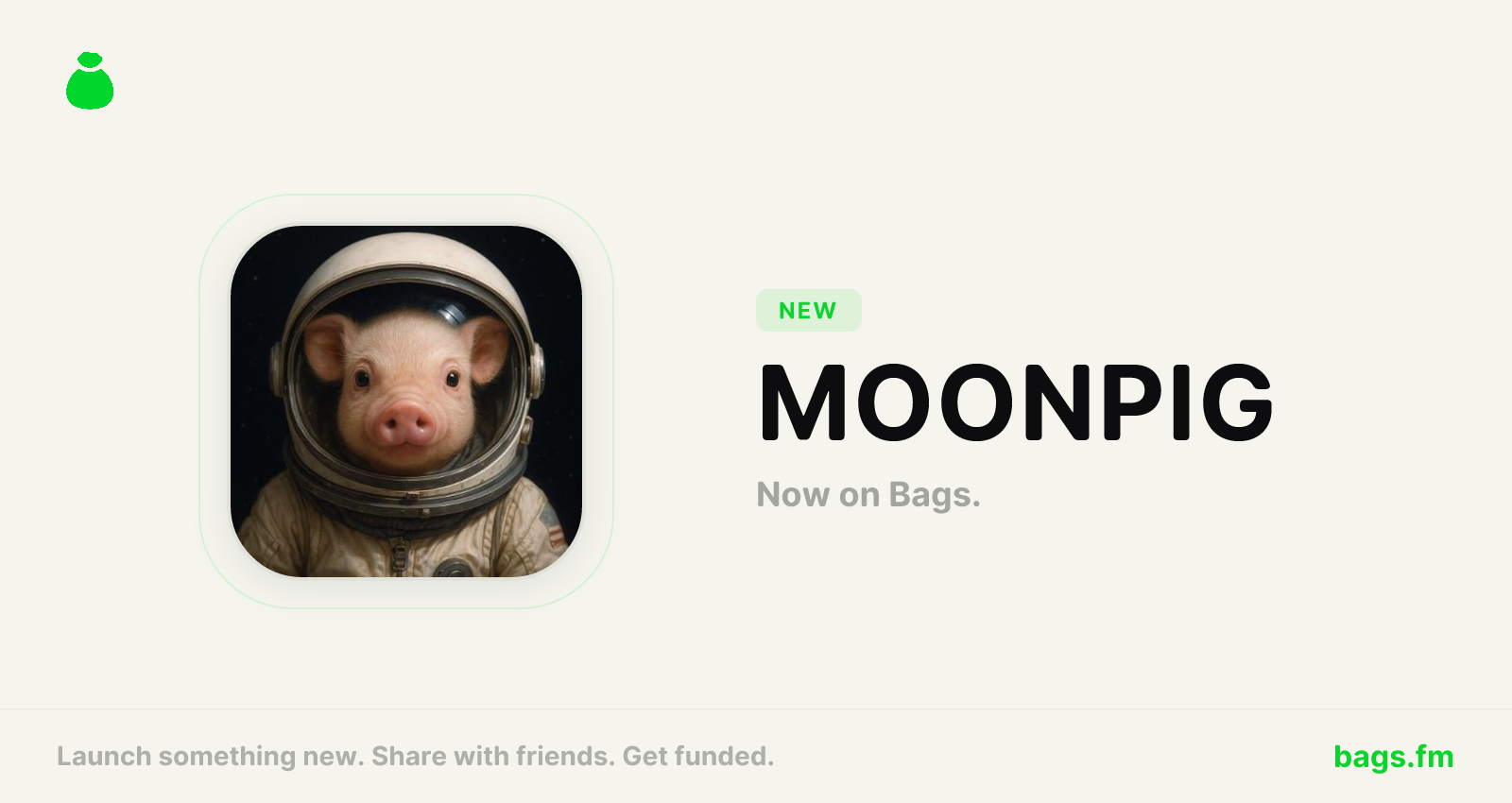 $MOONPIG on Bags | Bags