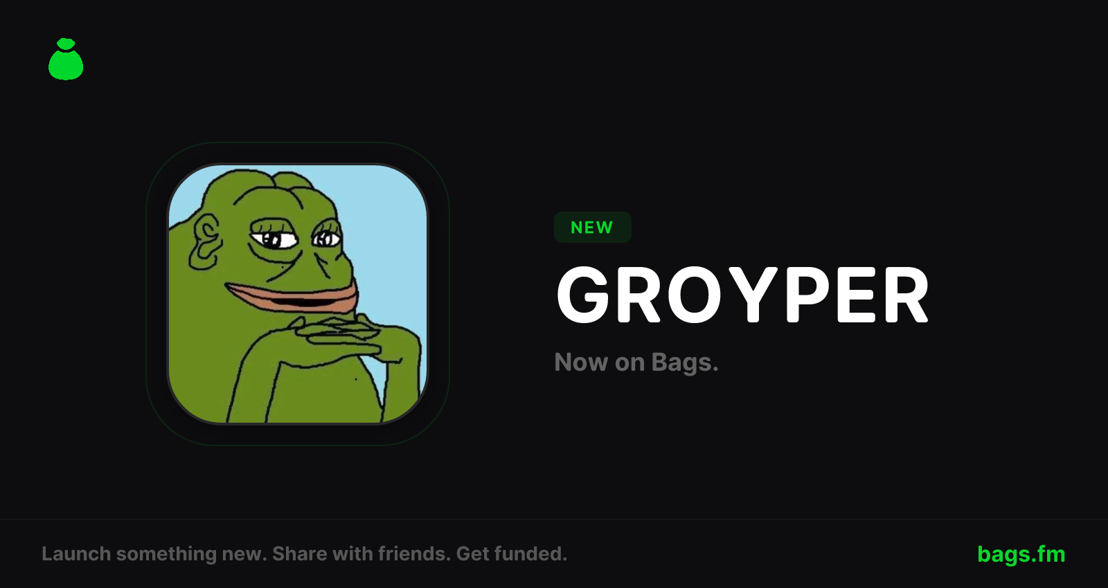 $GROYPER on Bags | Bags